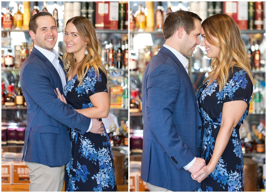 Downtown Engagement Session at a Wine Boutique and Gratz Park in ...