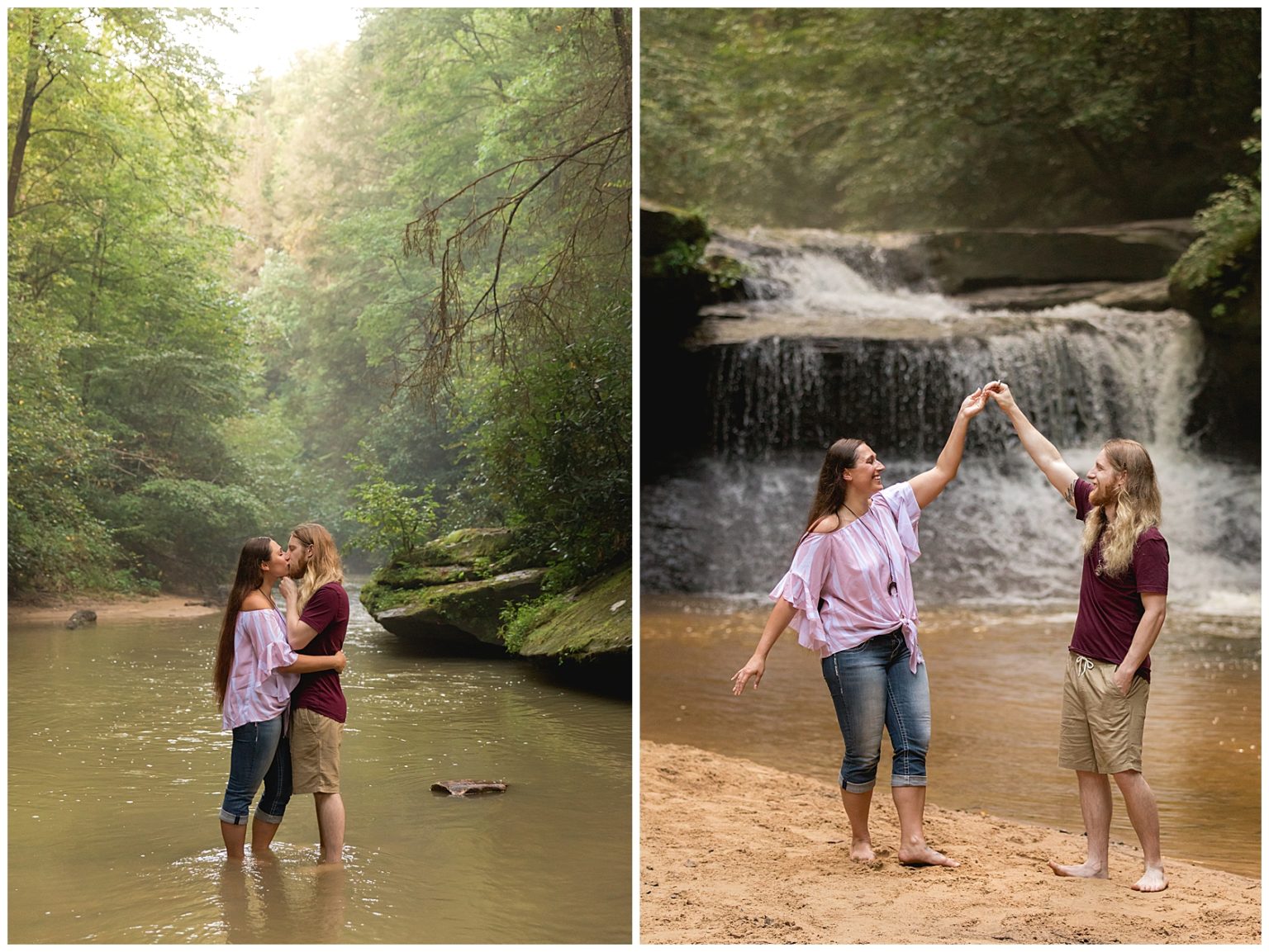 Red River Gorge Engagement Photos on the Rock Bridge Trail